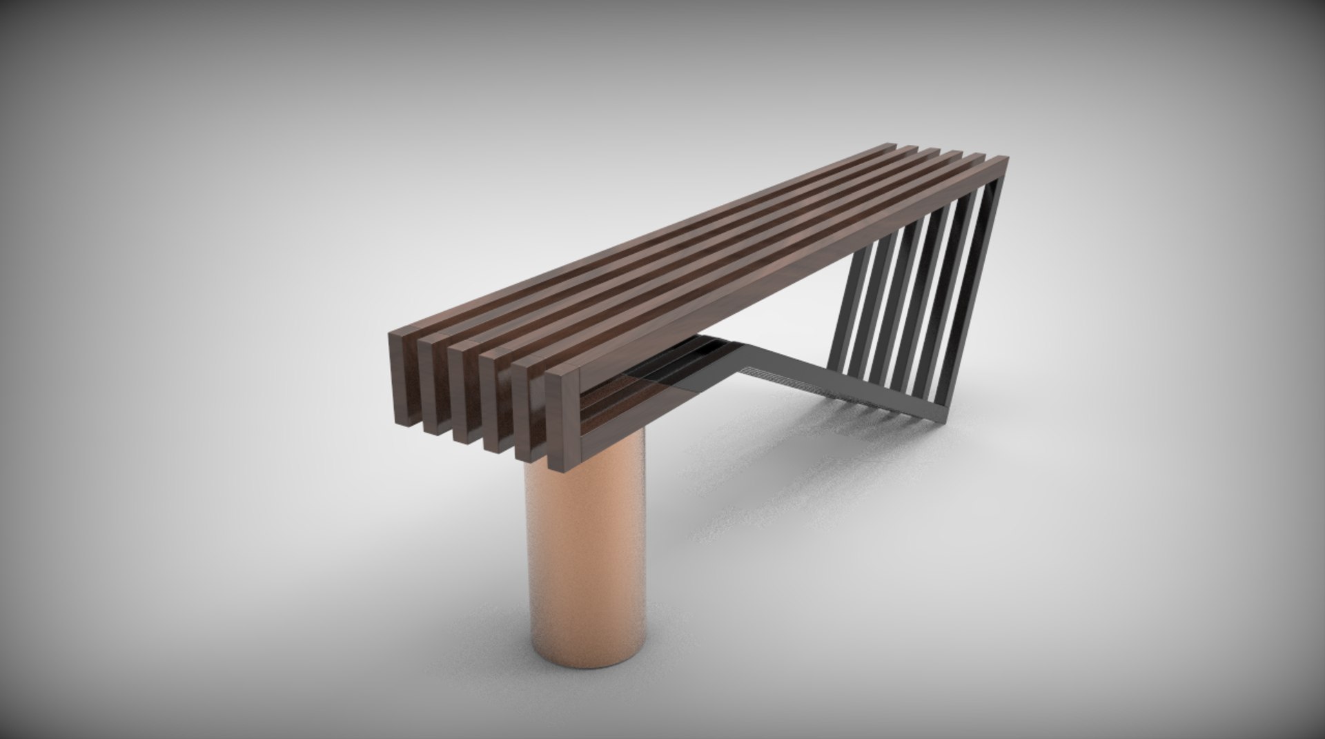 Modern Bench 3ds