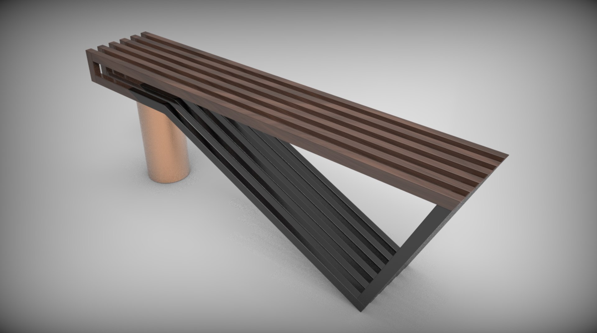 Modern Bench 3ds