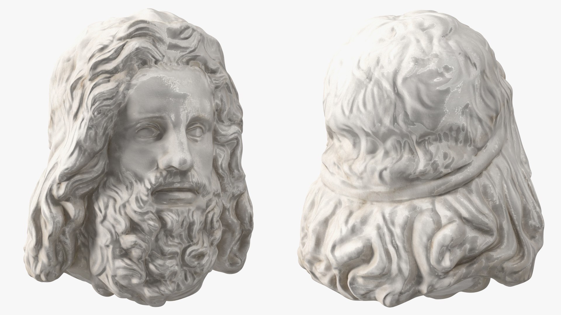 3D Model Zeus Head Sculpture - TurboSquid 1839210