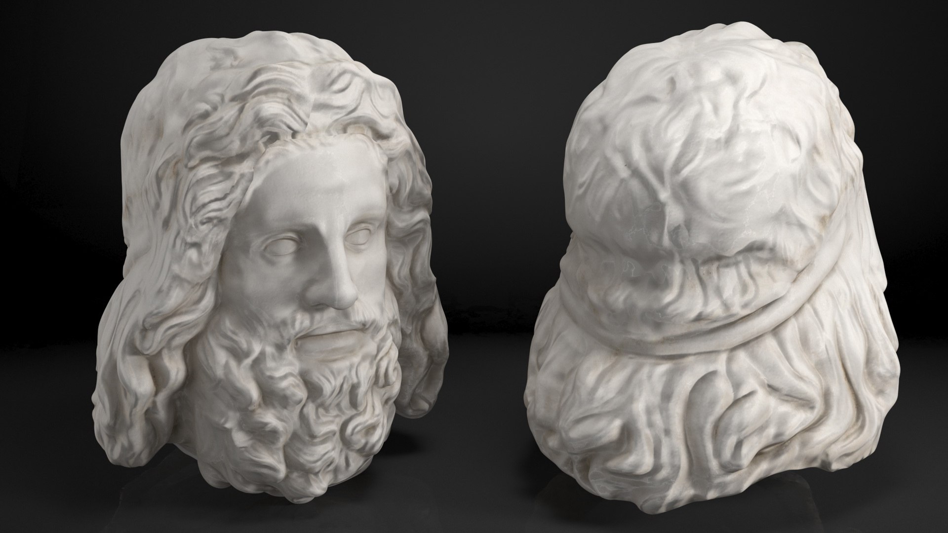 3D Model Zeus Head Sculpture - TurboSquid 1839210