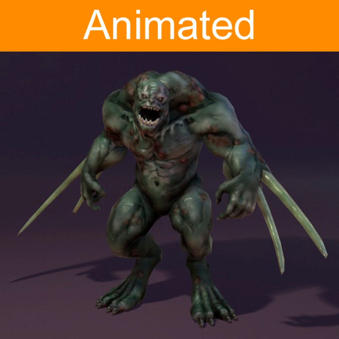 3d Character Reptil Model