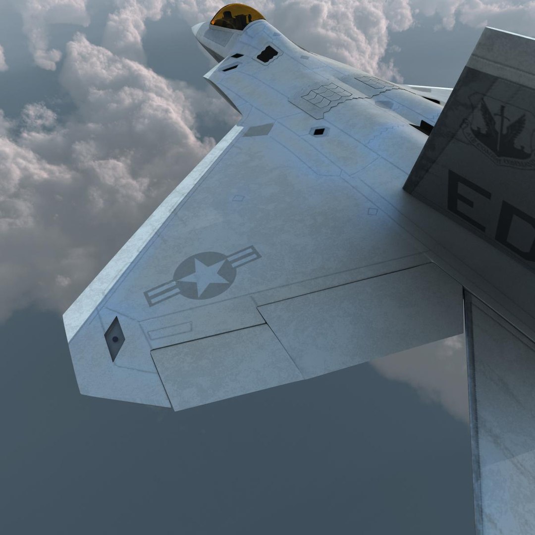 3d realistic f-22 raptor v2