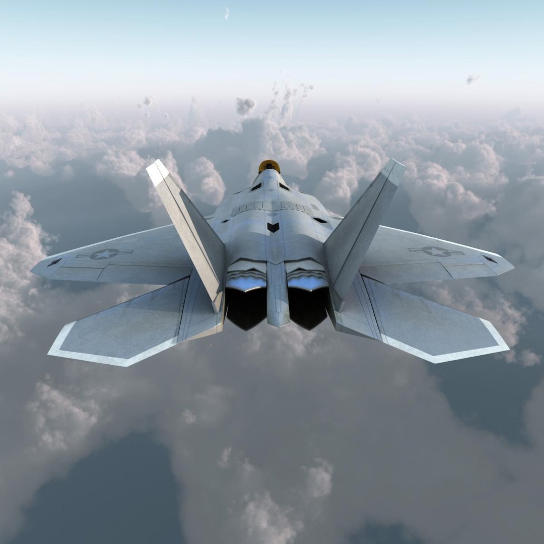 3d realistic f-22 raptor v2