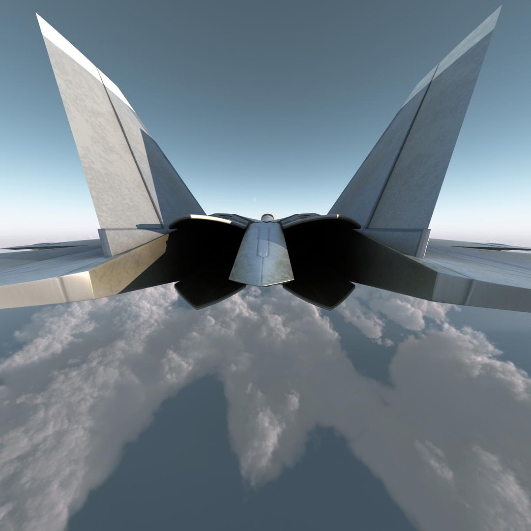 3d realistic f-22 raptor v2