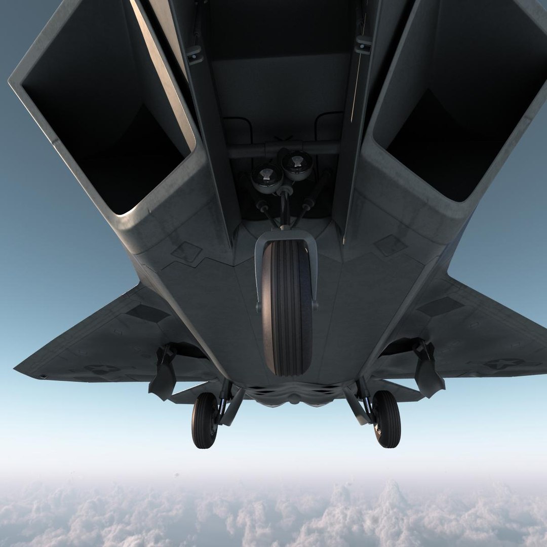 3d realistic f-22 raptor v2