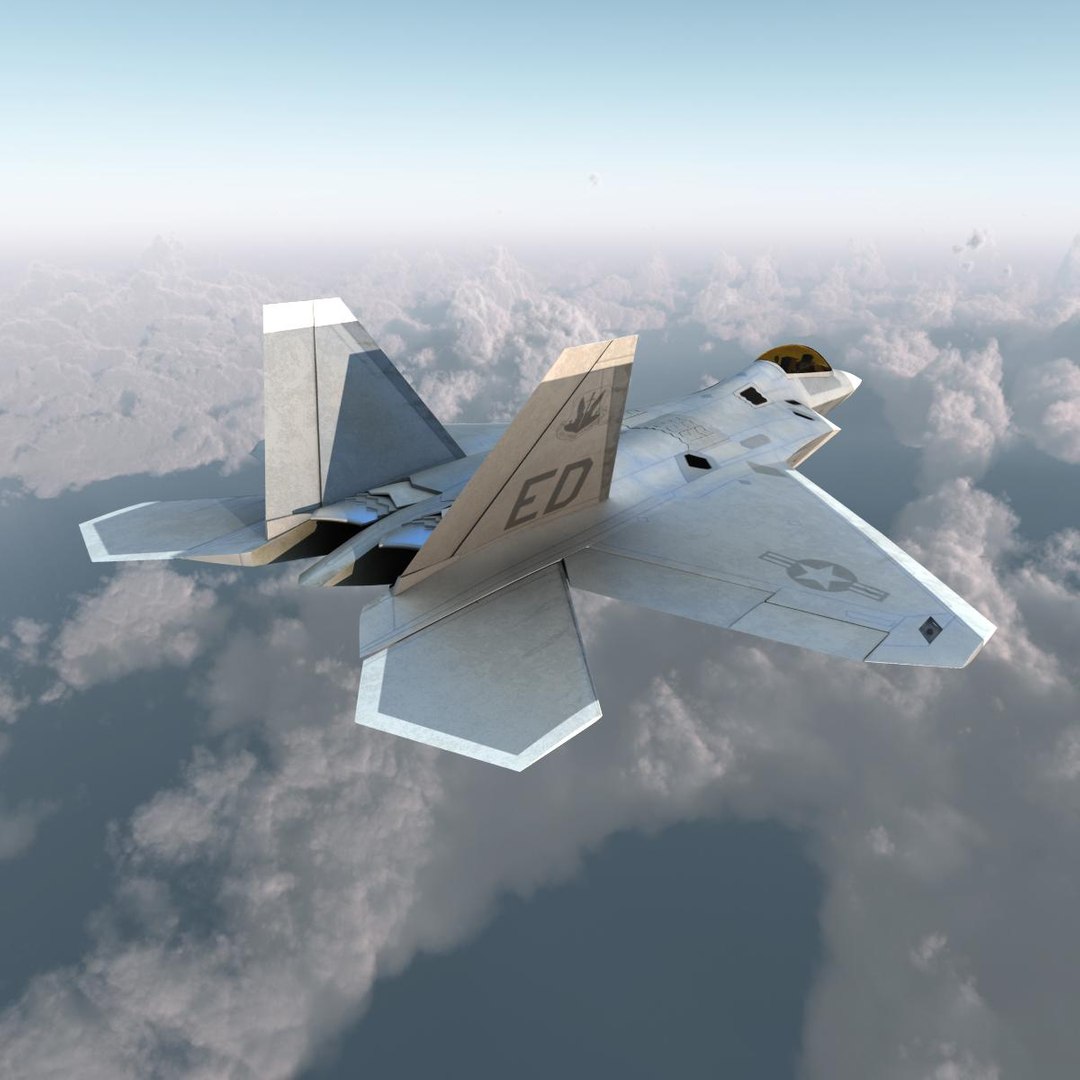 3d realistic f-22 raptor v2
