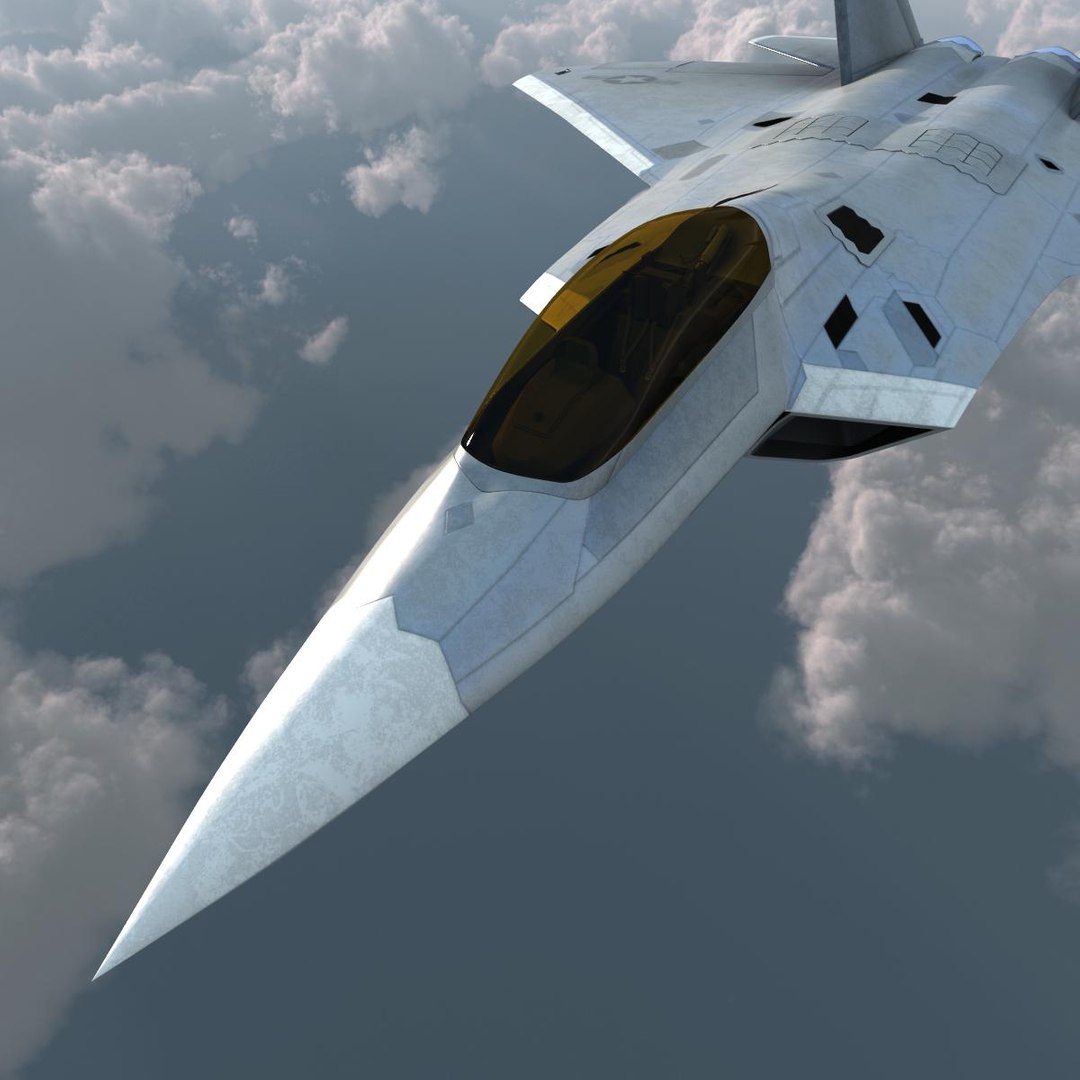 3d realistic f-22 raptor v2