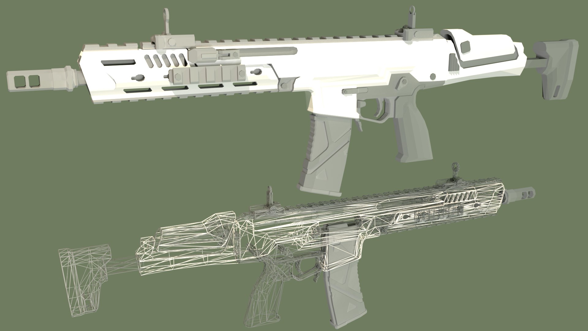 3D Low Poly Modern Weapon Pack V1 - TurboSquid 2347571