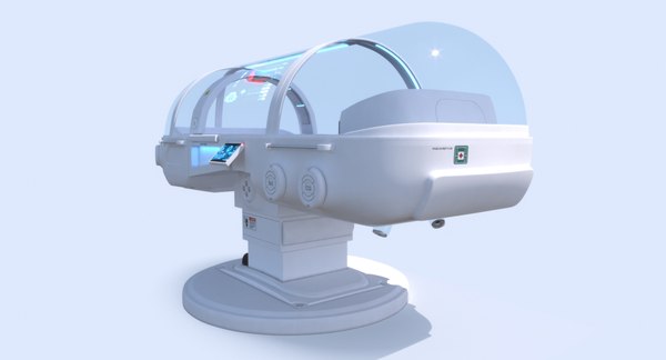 3d sci fi medical medpod model