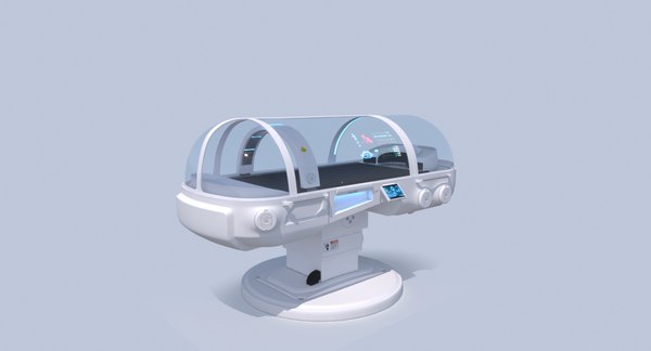 3d sci fi medical medpod model