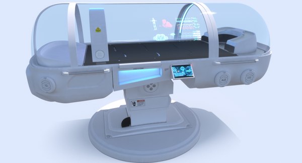3d sci fi medical medpod model