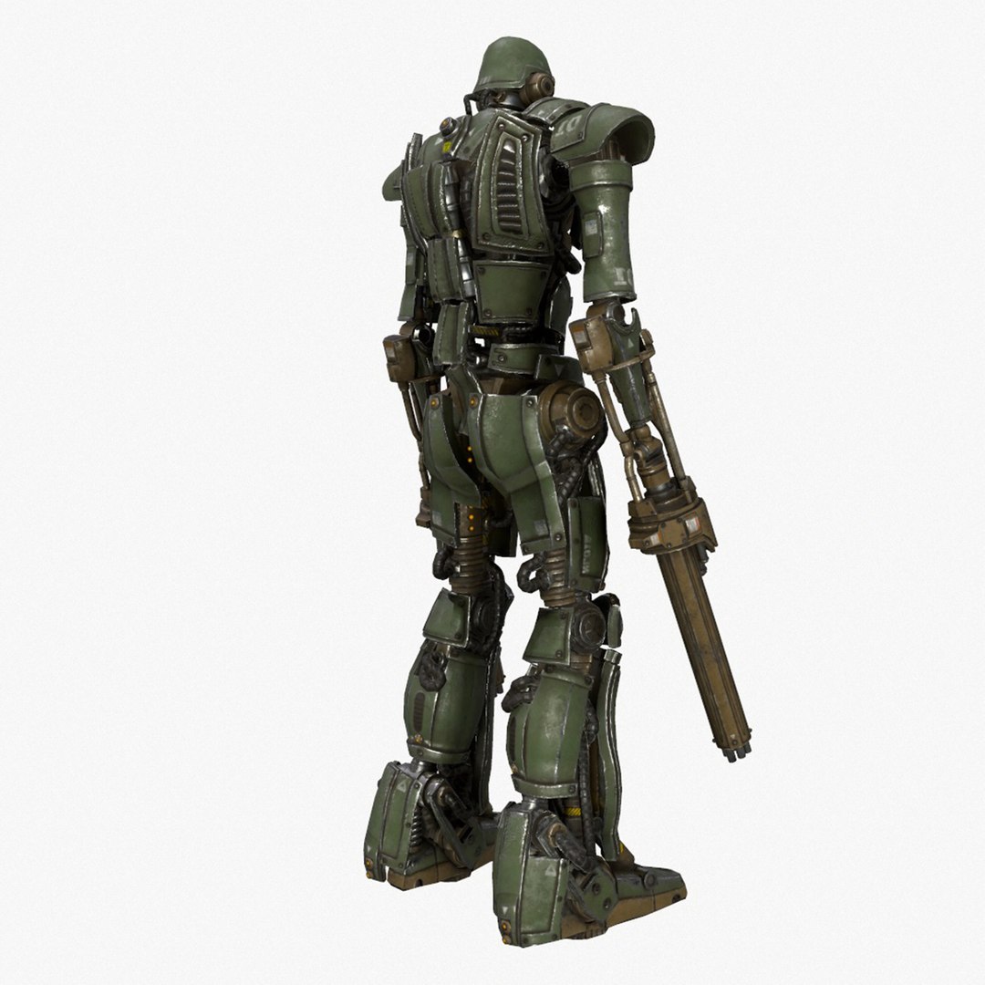 Sci-fi Military Soldier Mech 3D - TurboSquid 1597521