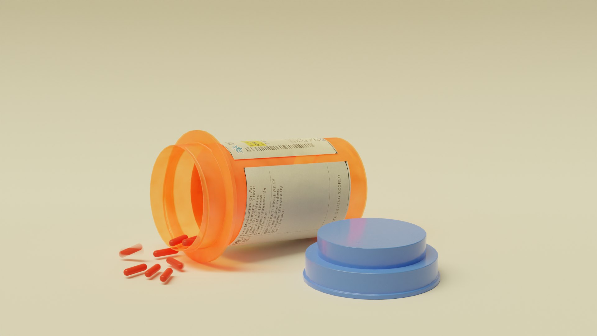 Medication Pill Bottle 3D Model - TurboSquid 2002961