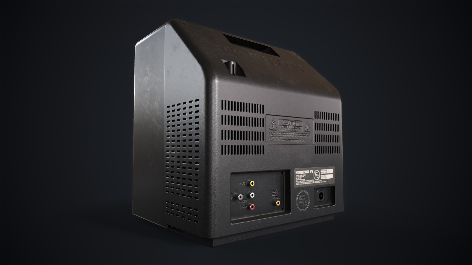 Old TV with DVD player 3D - TurboSquid 2041000