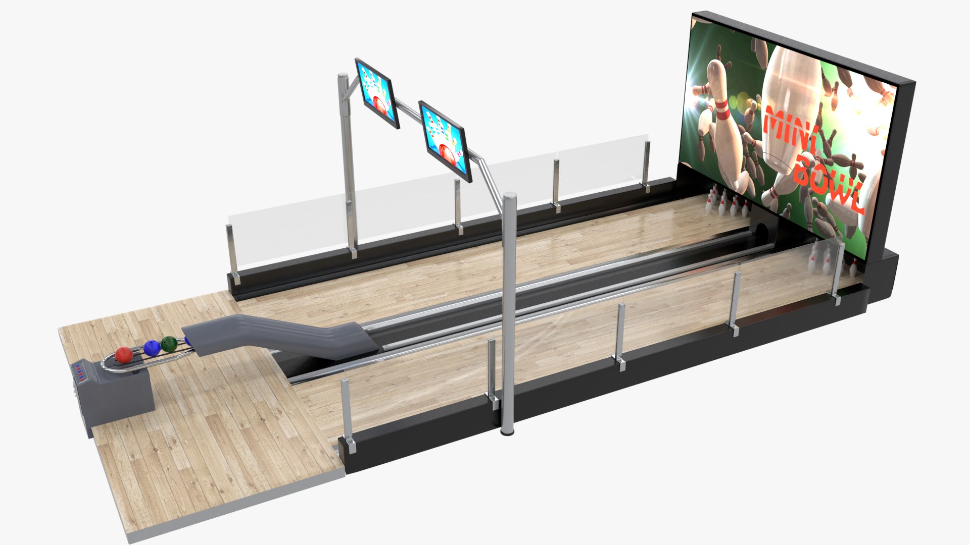 Mini Bowling System Model - TurboSquid 2193205