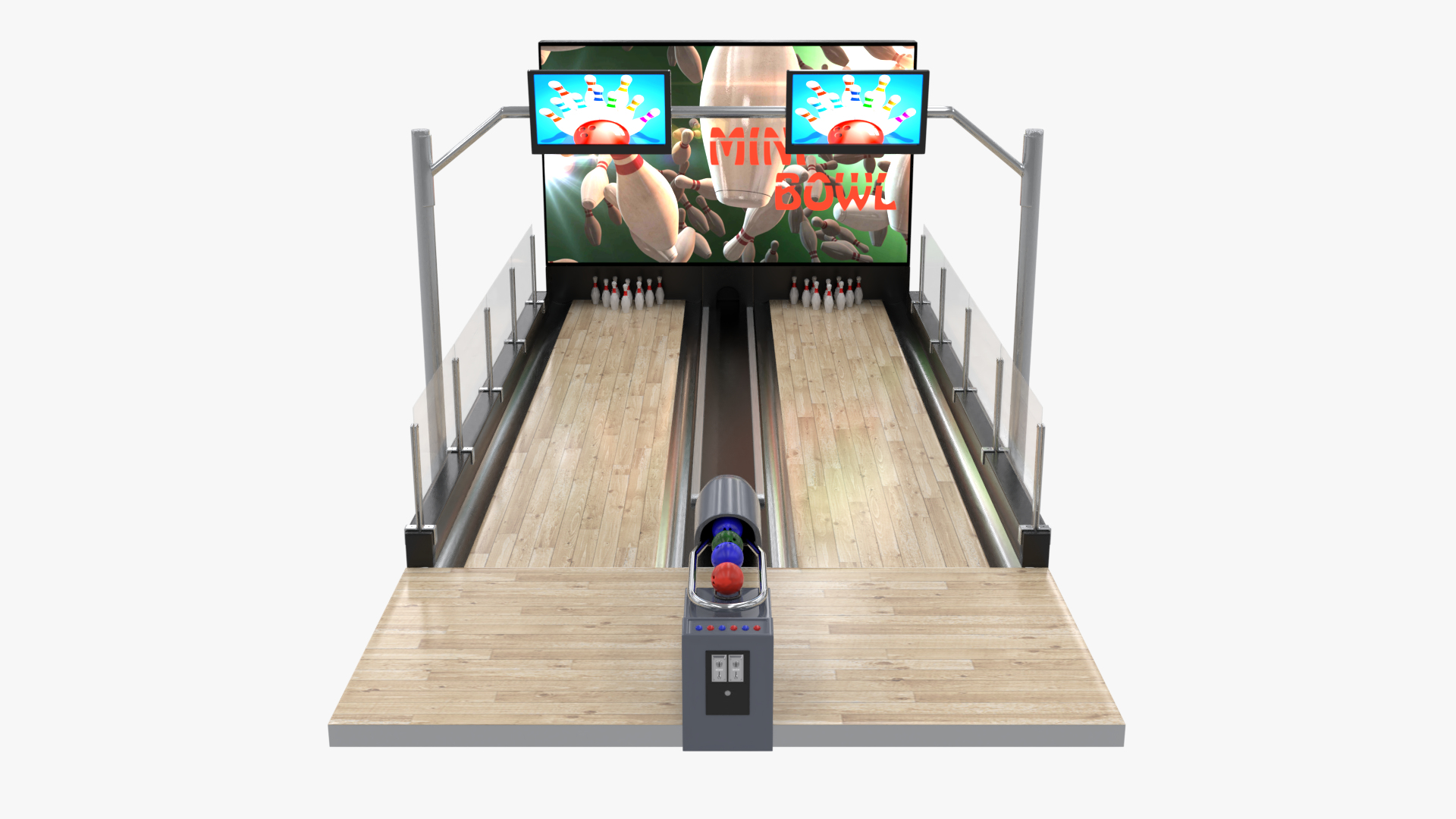 Mini Bowling System Model - TurboSquid 2193205