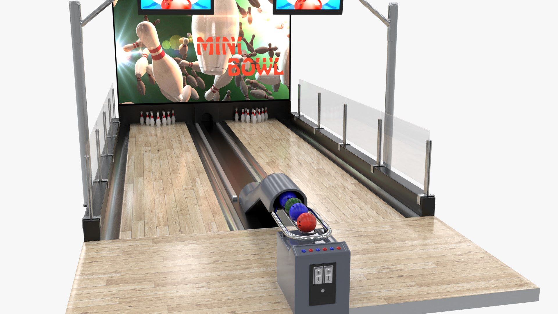 Mini Bowling System Model - TurboSquid 2193205