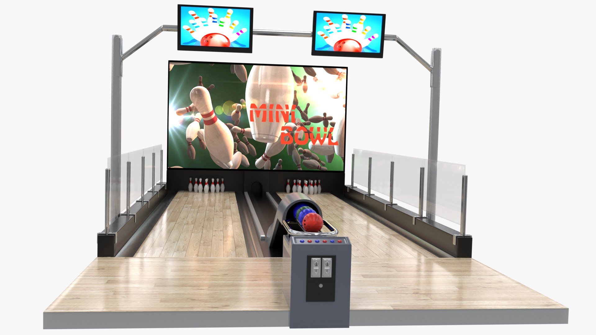 Mini Bowling System Model - TurboSquid 2193205