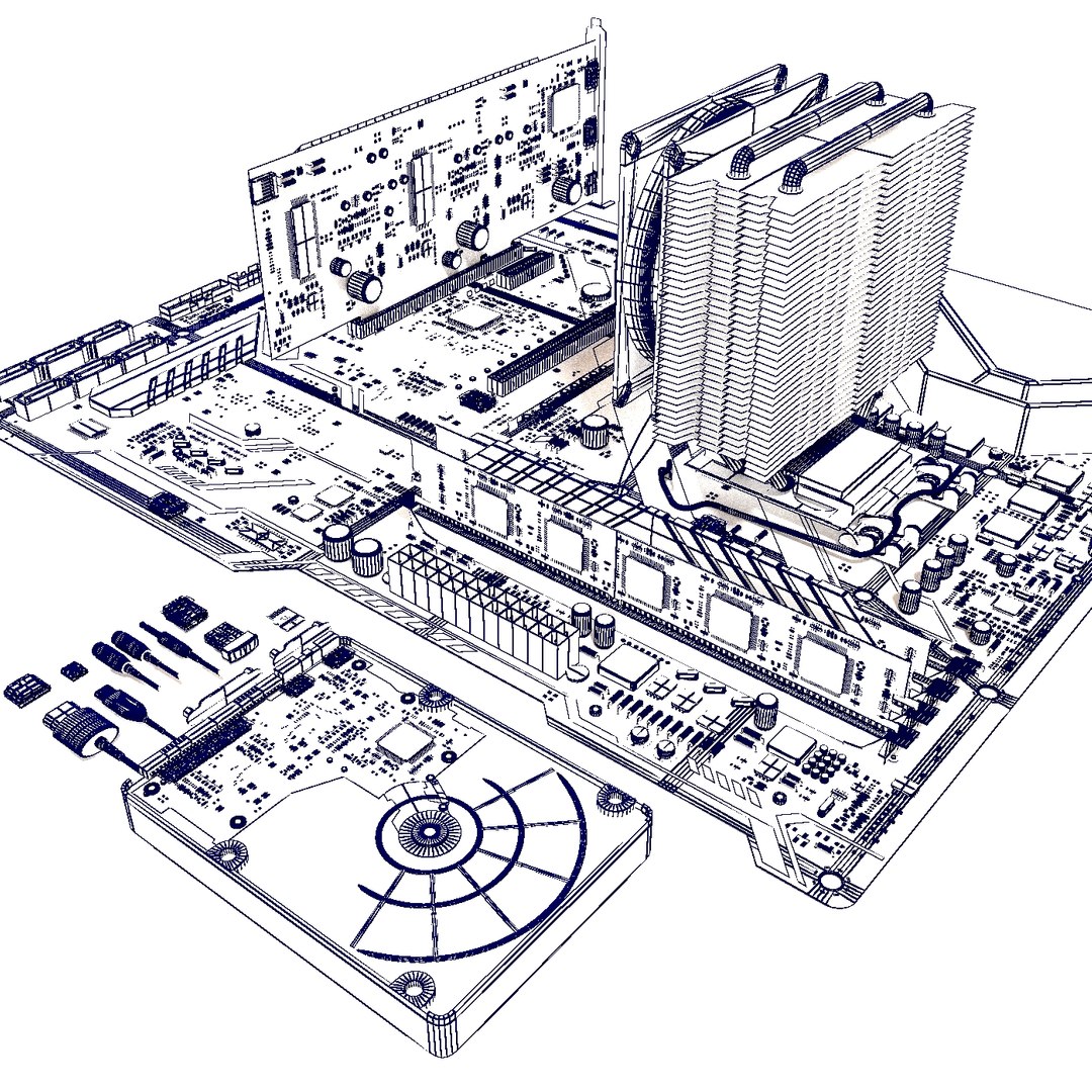 3D Motherboard Video Card Model - TurboSquid 1309419