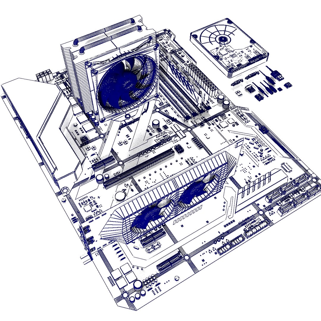 3D Motherboard Video Card Model - TurboSquid 1309419