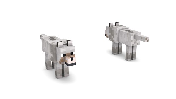 modelo 3d Lobo de Minecraft - TurboSquid 2348185
