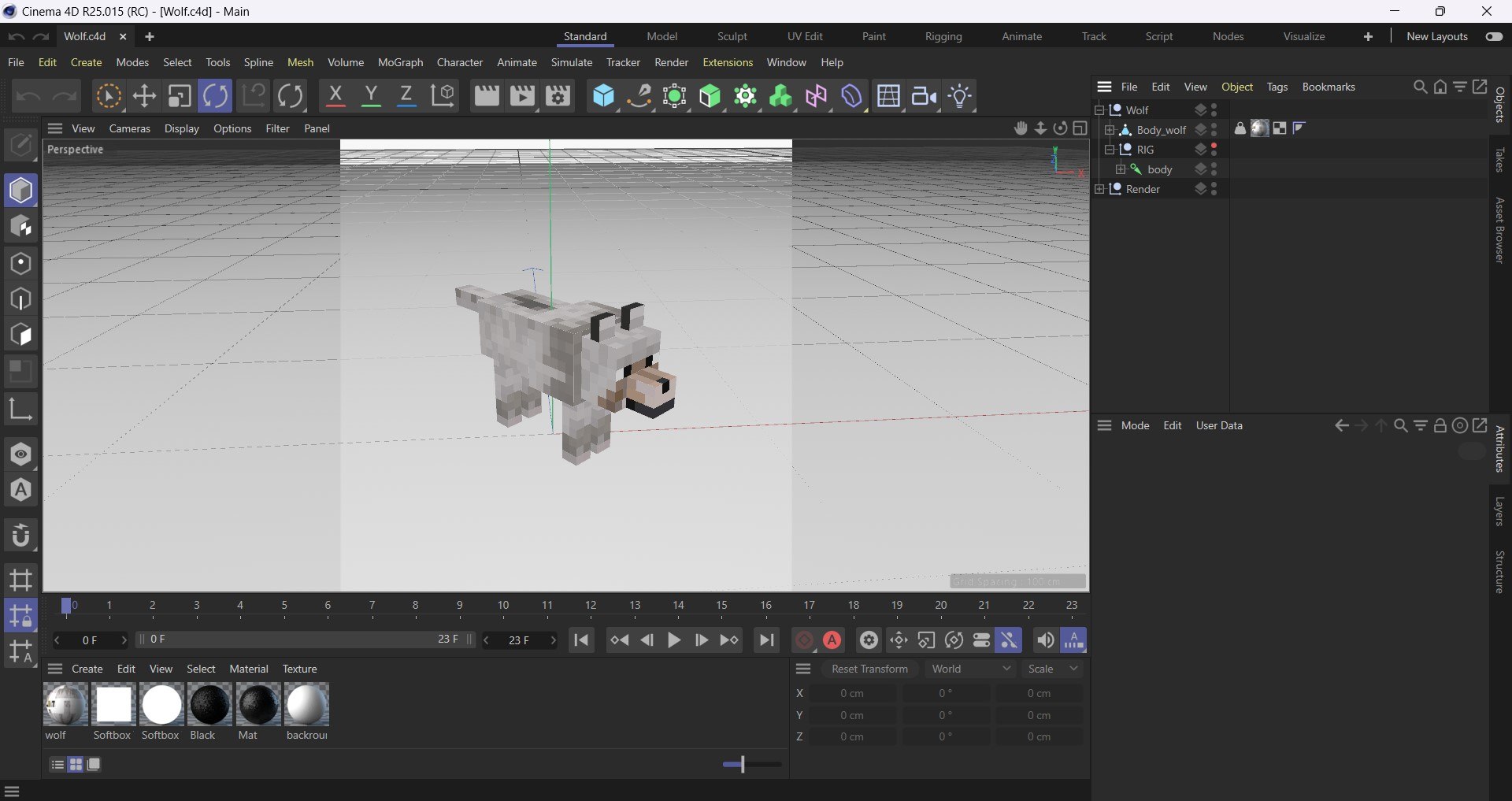 Wolf Minecraft 3D Model - TurboSquid 2348185