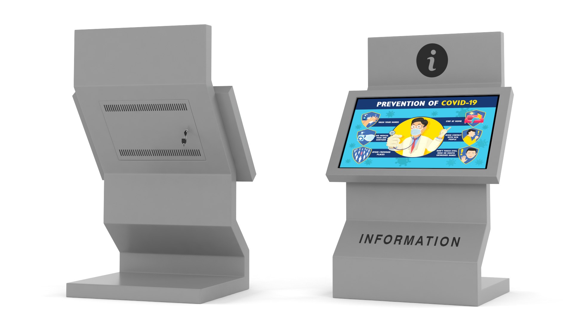 3D Information Kiosk Model - TurboSquid 2049910