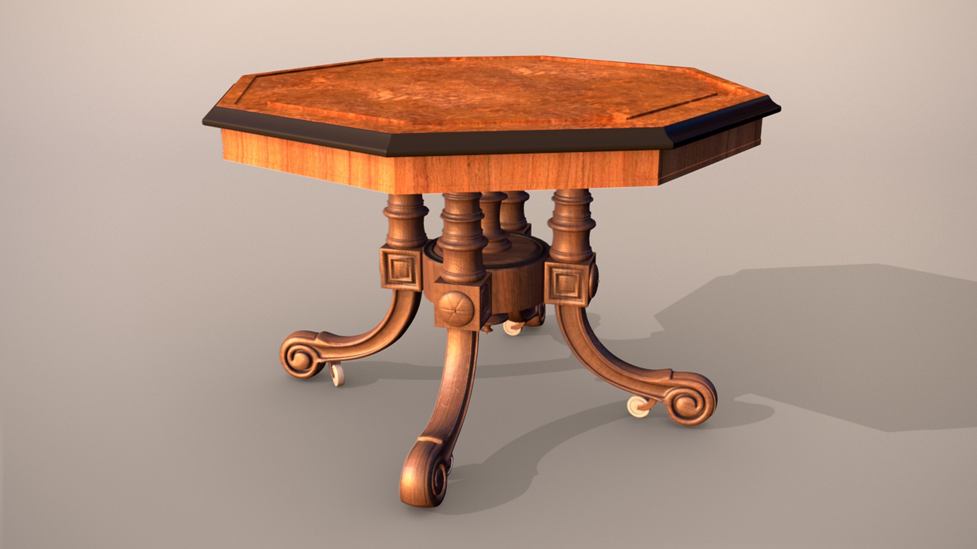 3D Victorian Antique Table - TurboSquid 1319069