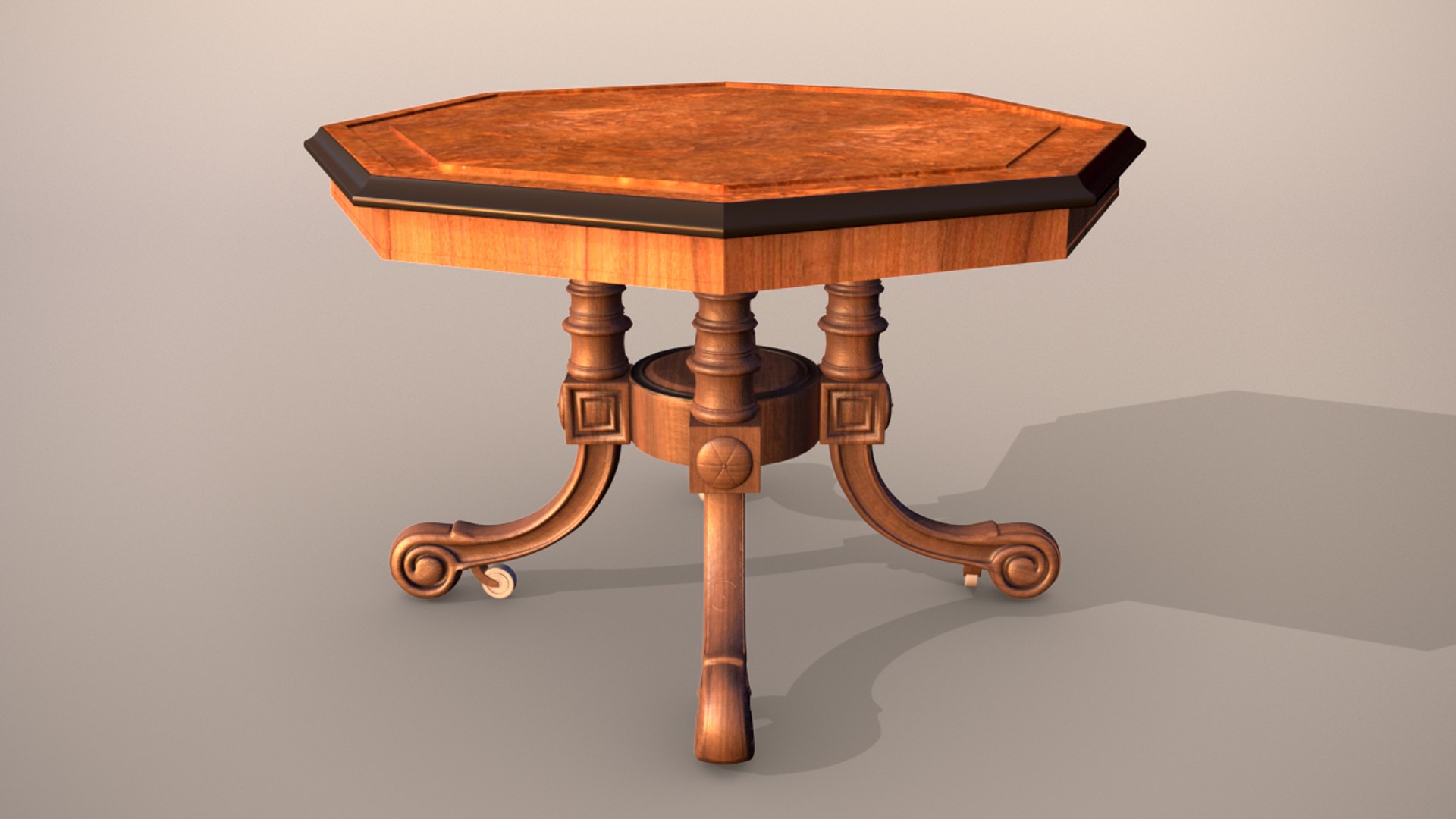 3D Victorian Antique Table - TurboSquid 1319069