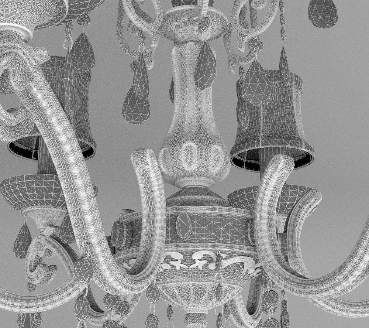 classic chandelier 3d max