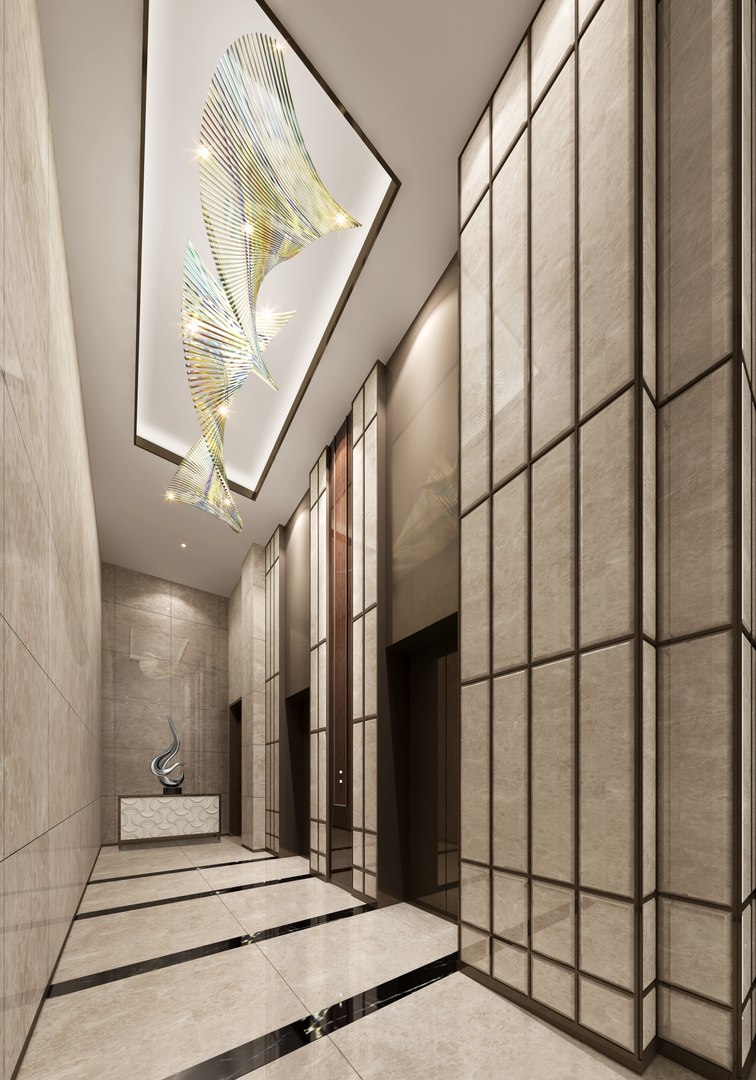 Hallway Interiors 3D Model - TurboSquid 1616313
