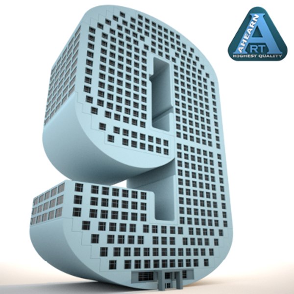 3d buildings shape numbers construction model