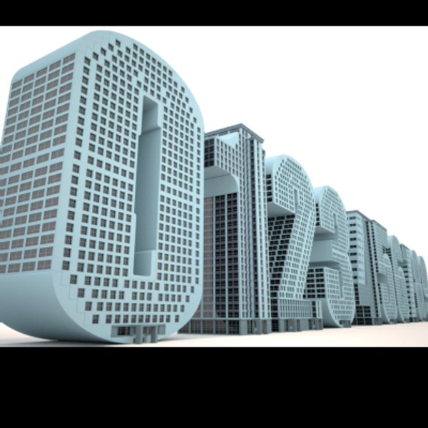 3d buildings shape numbers construction model