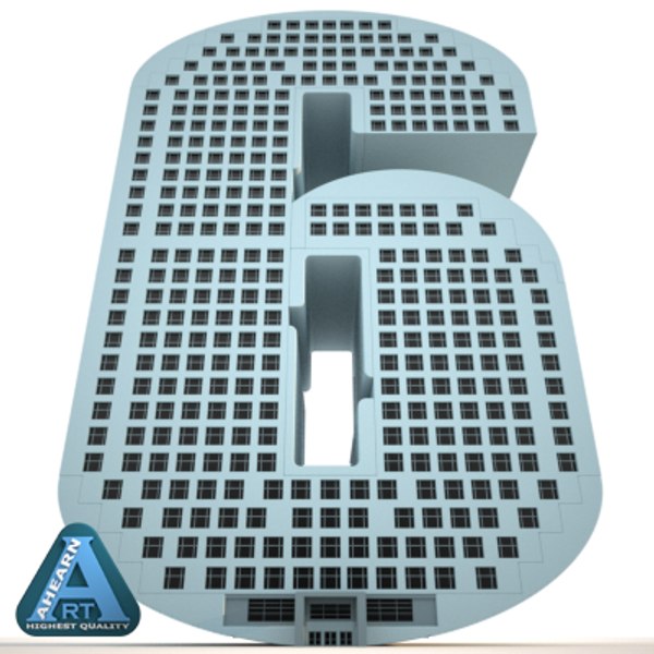 3d buildings shape numbers construction model
