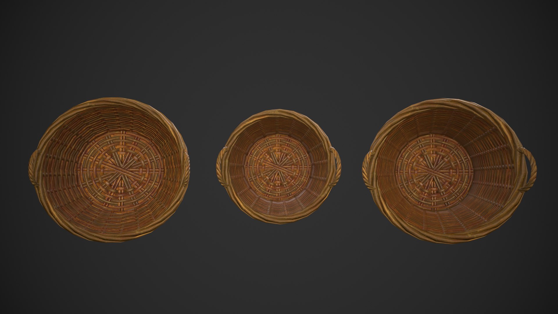 3D Woven Baskets Model - TurboSquid 1946723