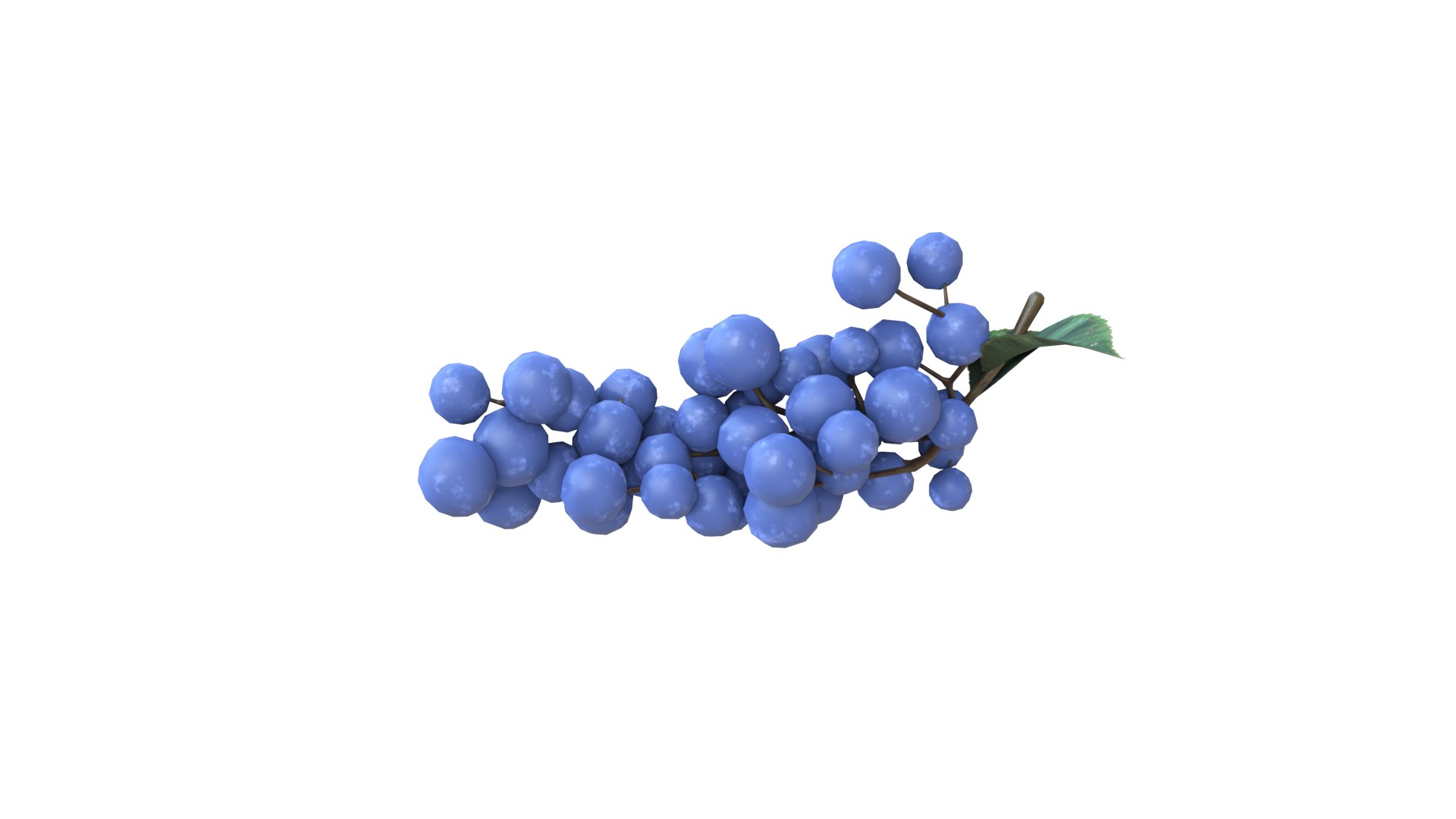 3D Set Of Low Poly Grapes Model - TurboSquid 2124125