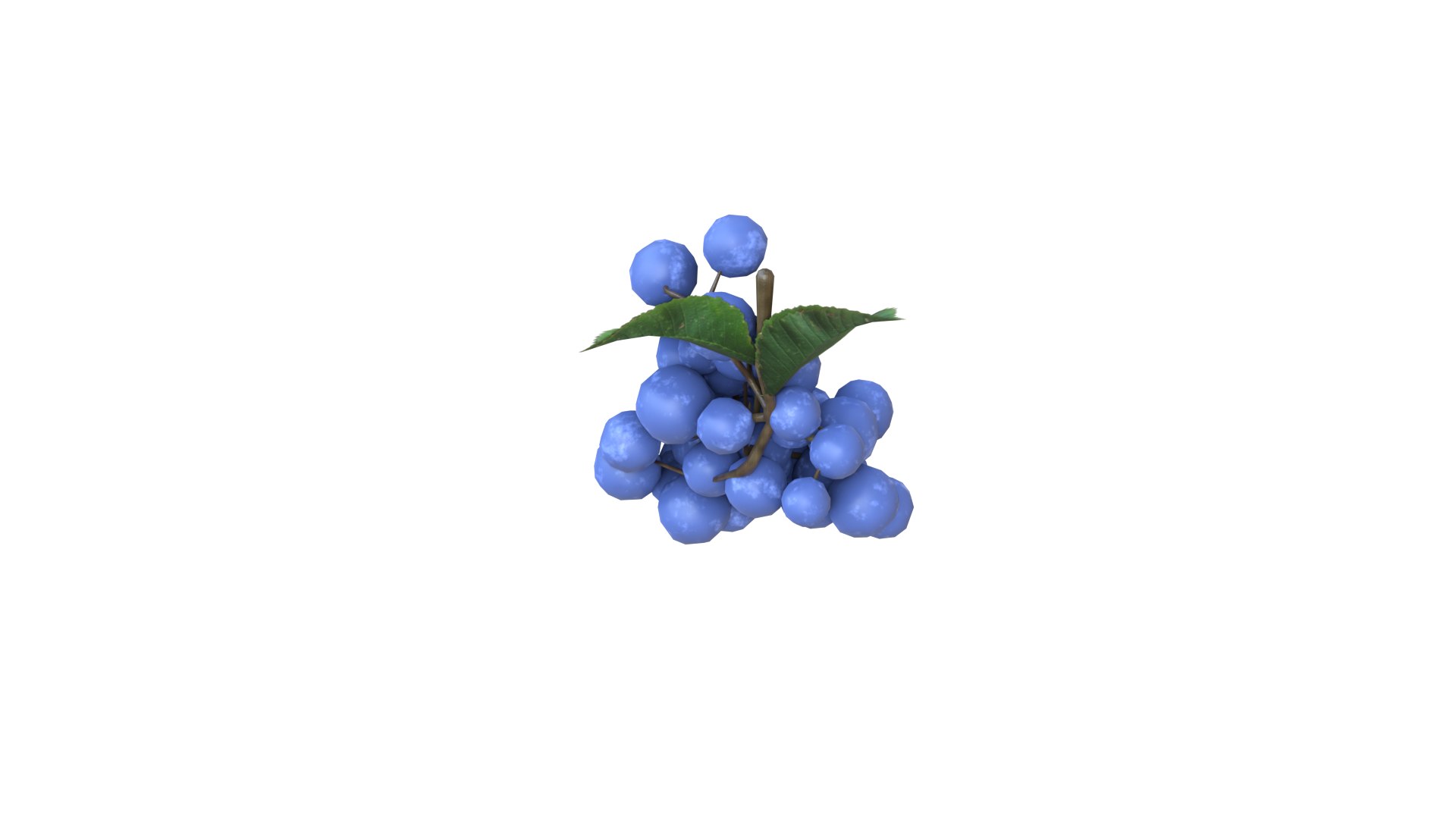 3D Set Of Low Poly Grapes Model - TurboSquid 2124125
