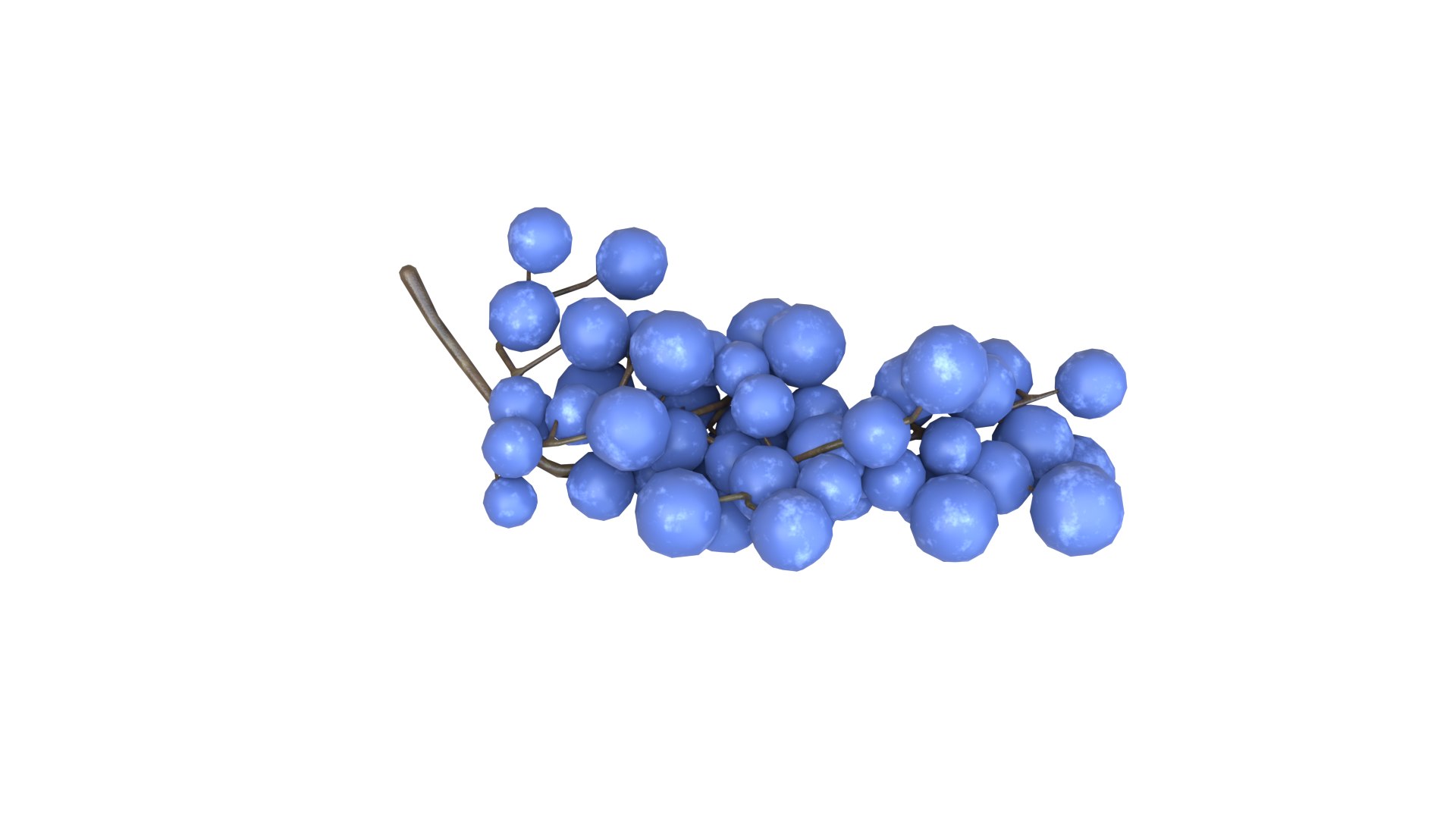 3D Set Of Low Poly Grapes Model - TurboSquid 2124125