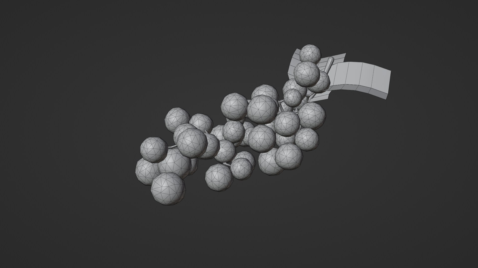 3D Set Of Low Poly Grapes Model - TurboSquid 2124125