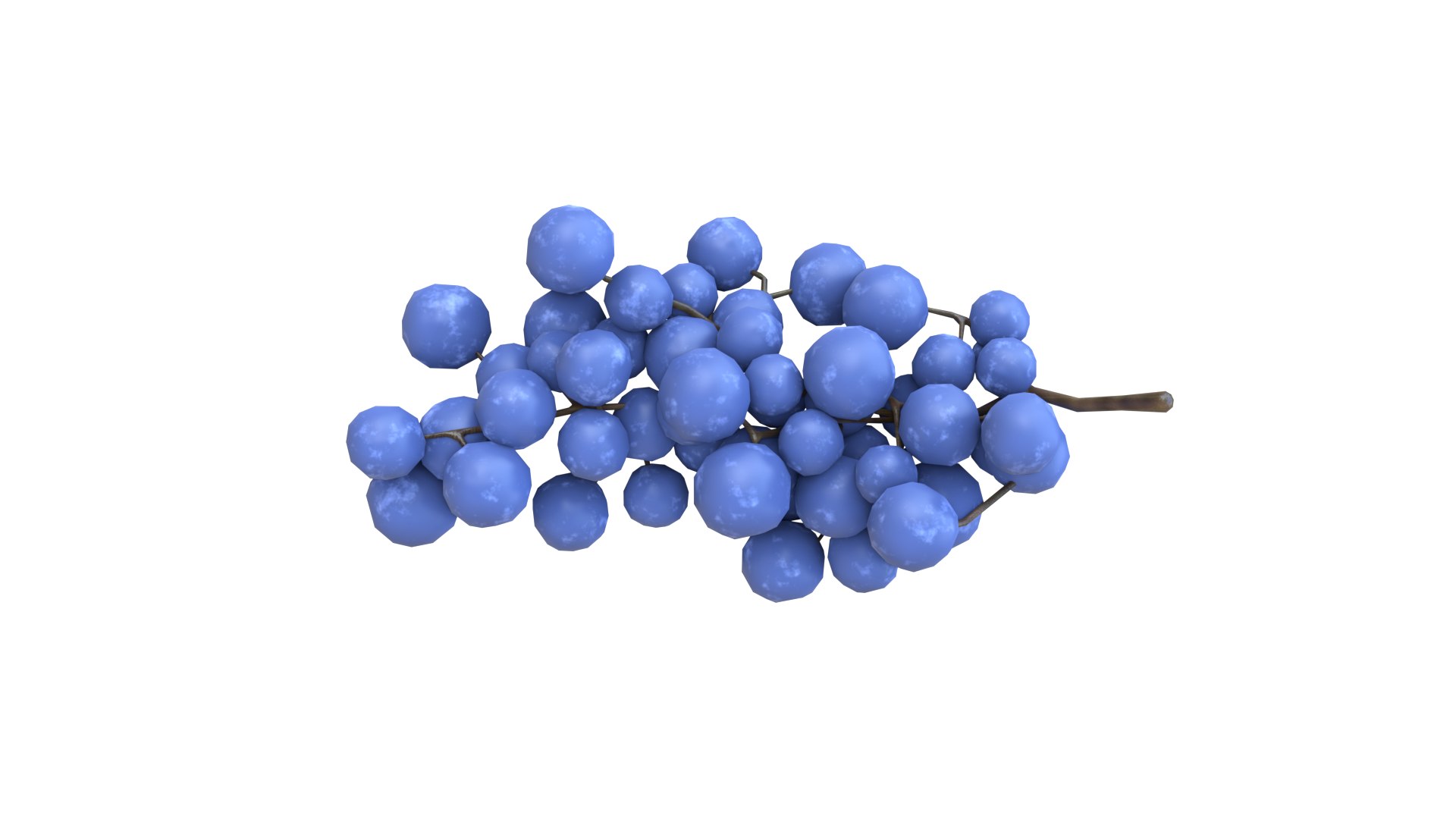 3D Set Of Low Poly Grapes Model - TurboSquid 2124125