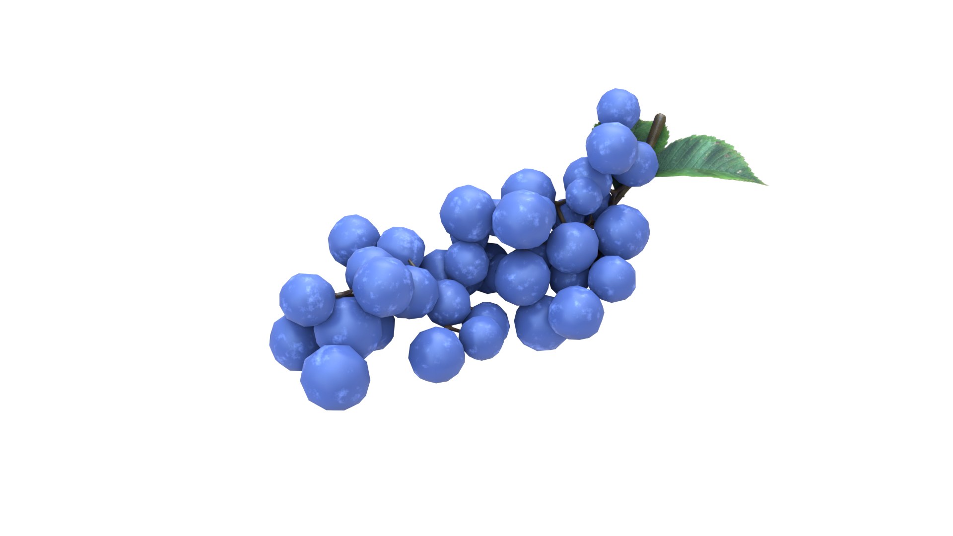 3D Set Of Low Poly Grapes Model - TurboSquid 2124125