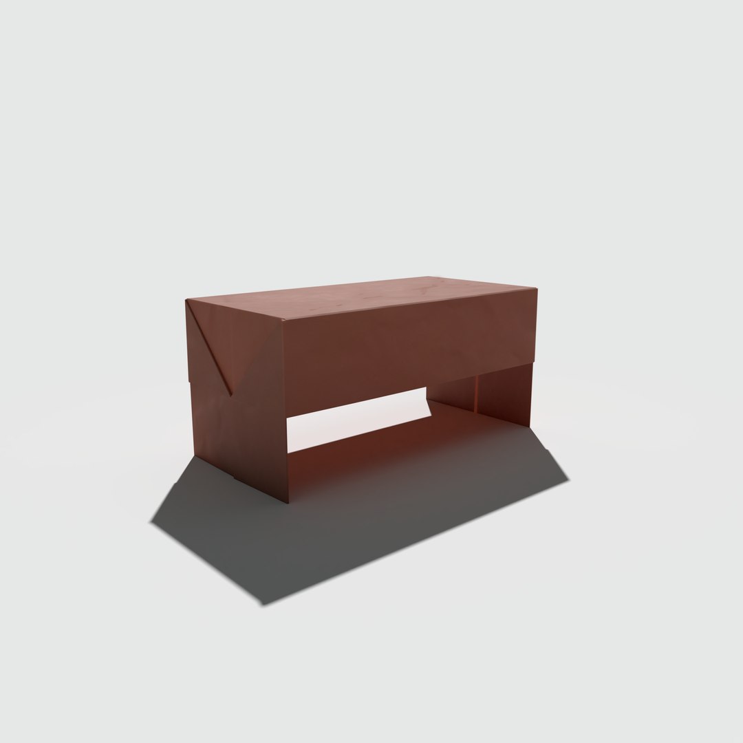 3D origami bench - TurboSquid 1409497