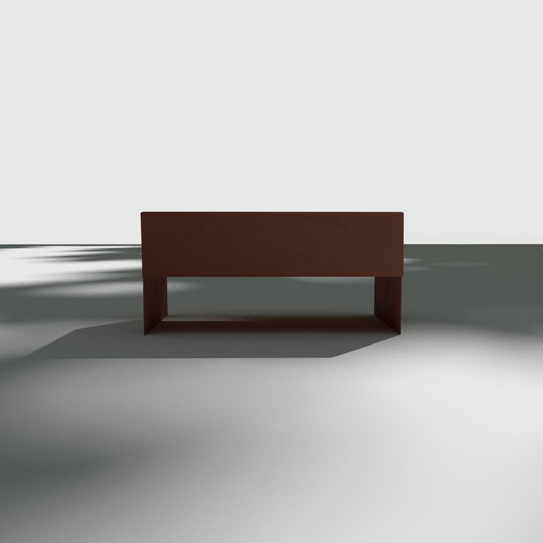 3D origami bench - TurboSquid 1409497