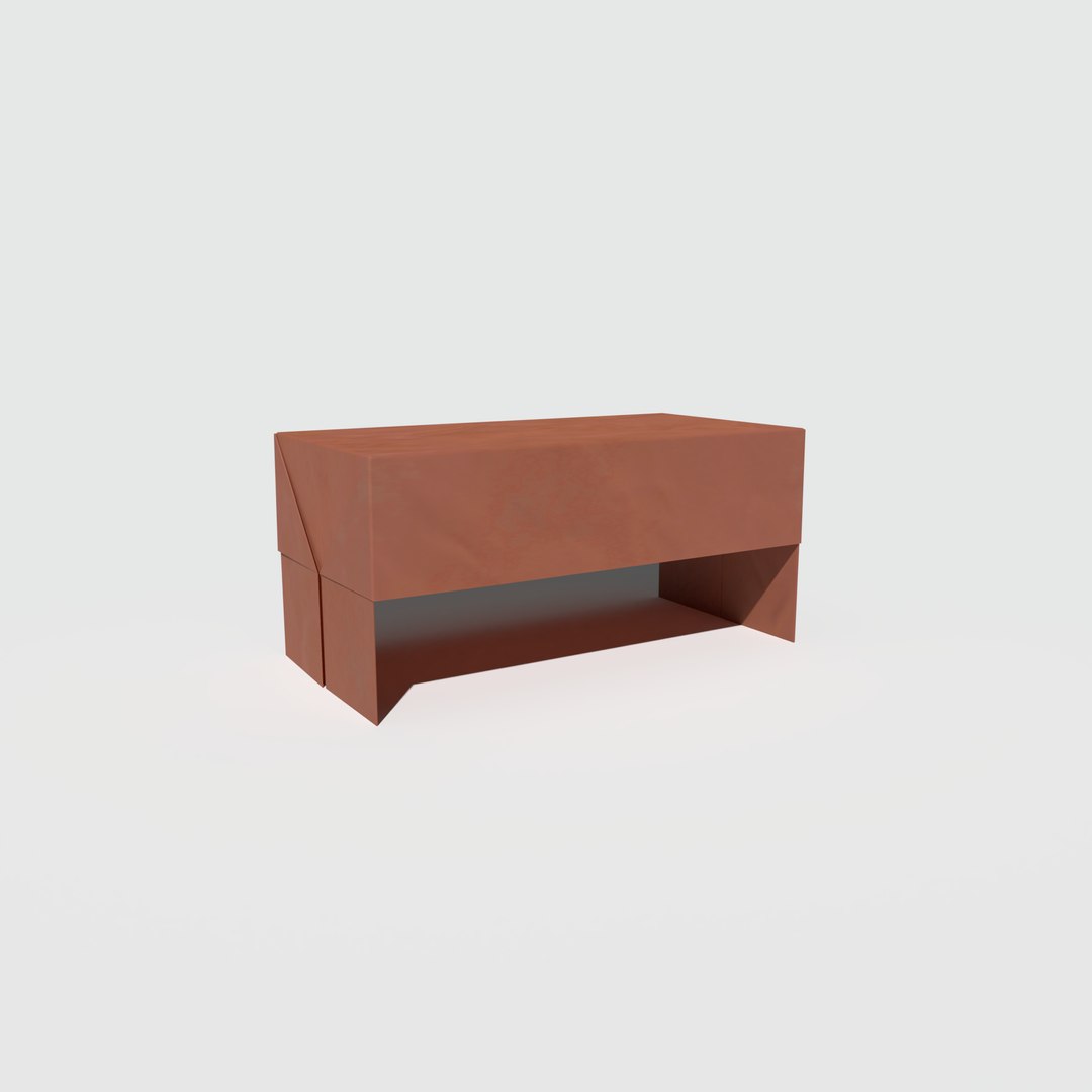 3D origami bench - TurboSquid 1409497