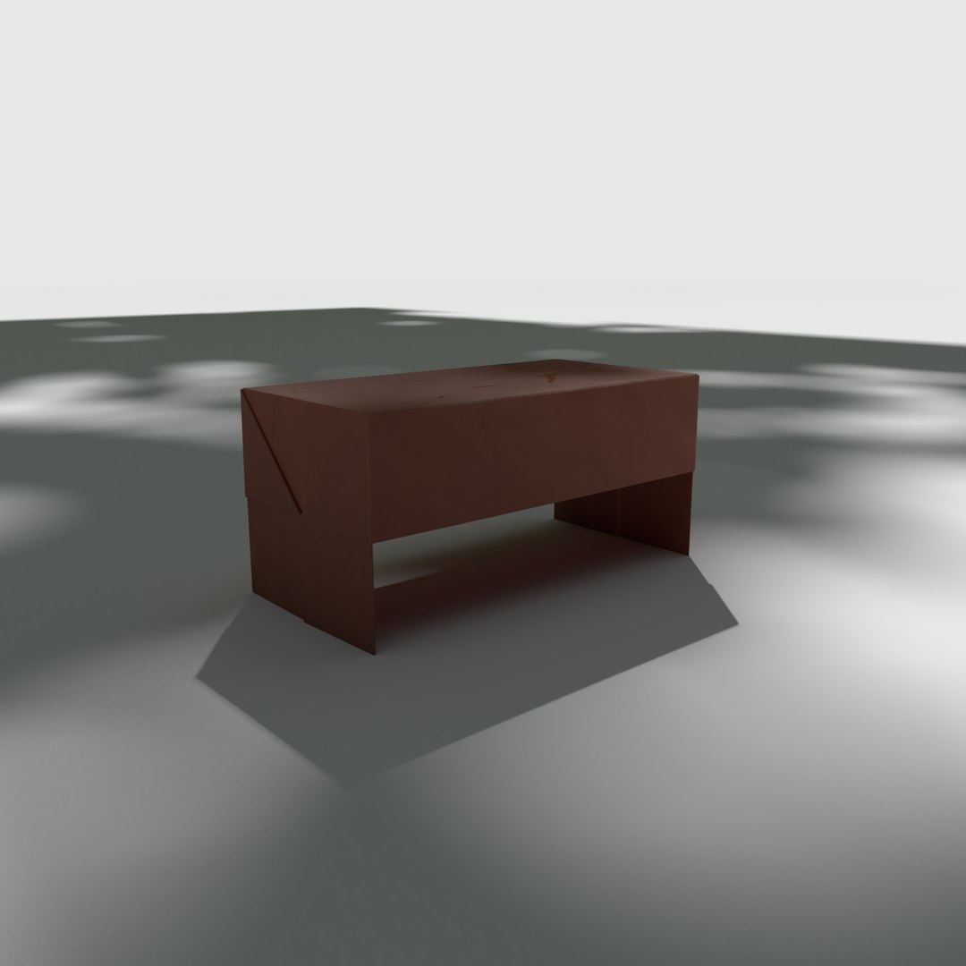 3D origami bench - TurboSquid 1409497