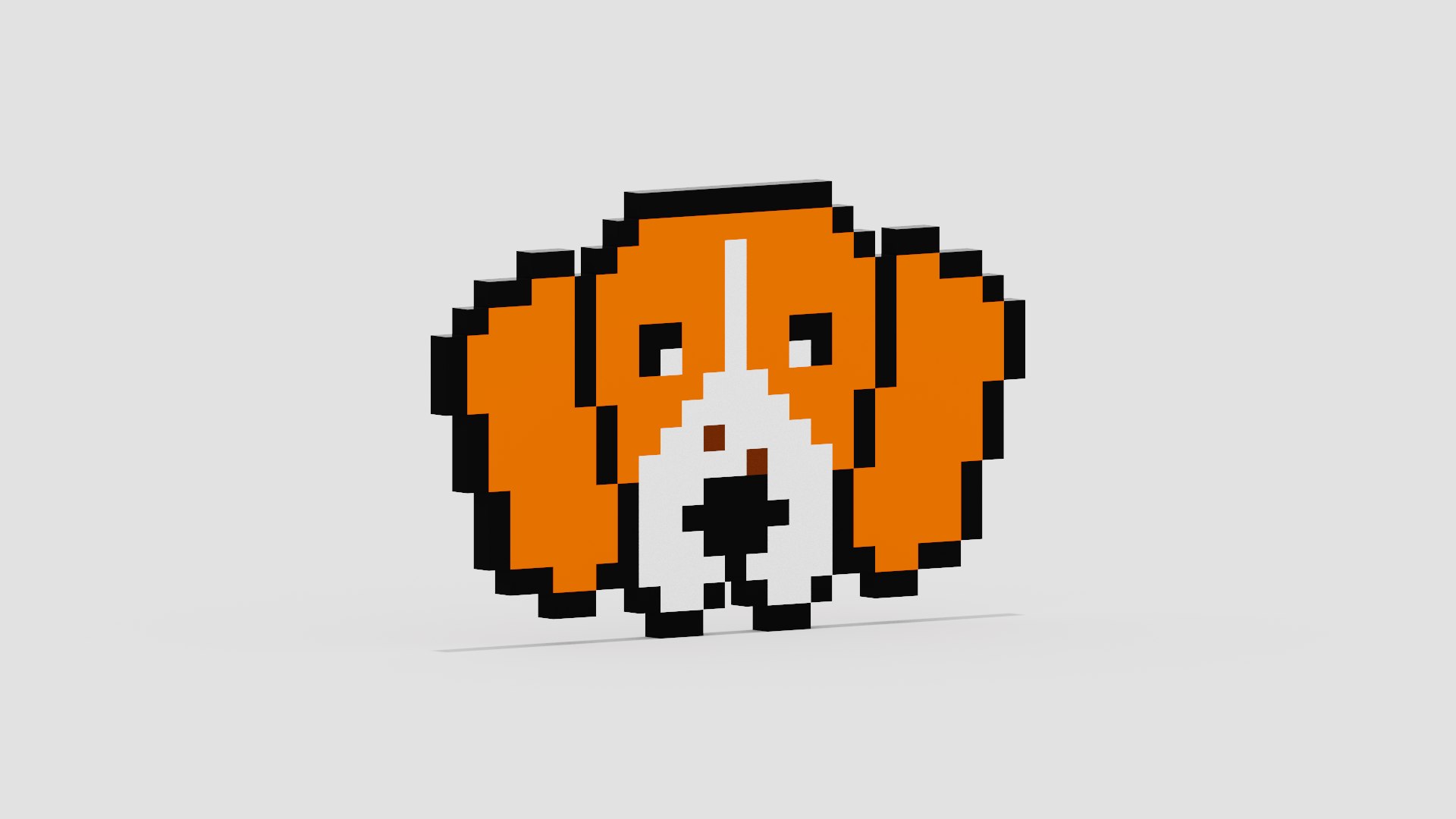 Pixel Beagle Symbol 3D - TurboSquid 1900024