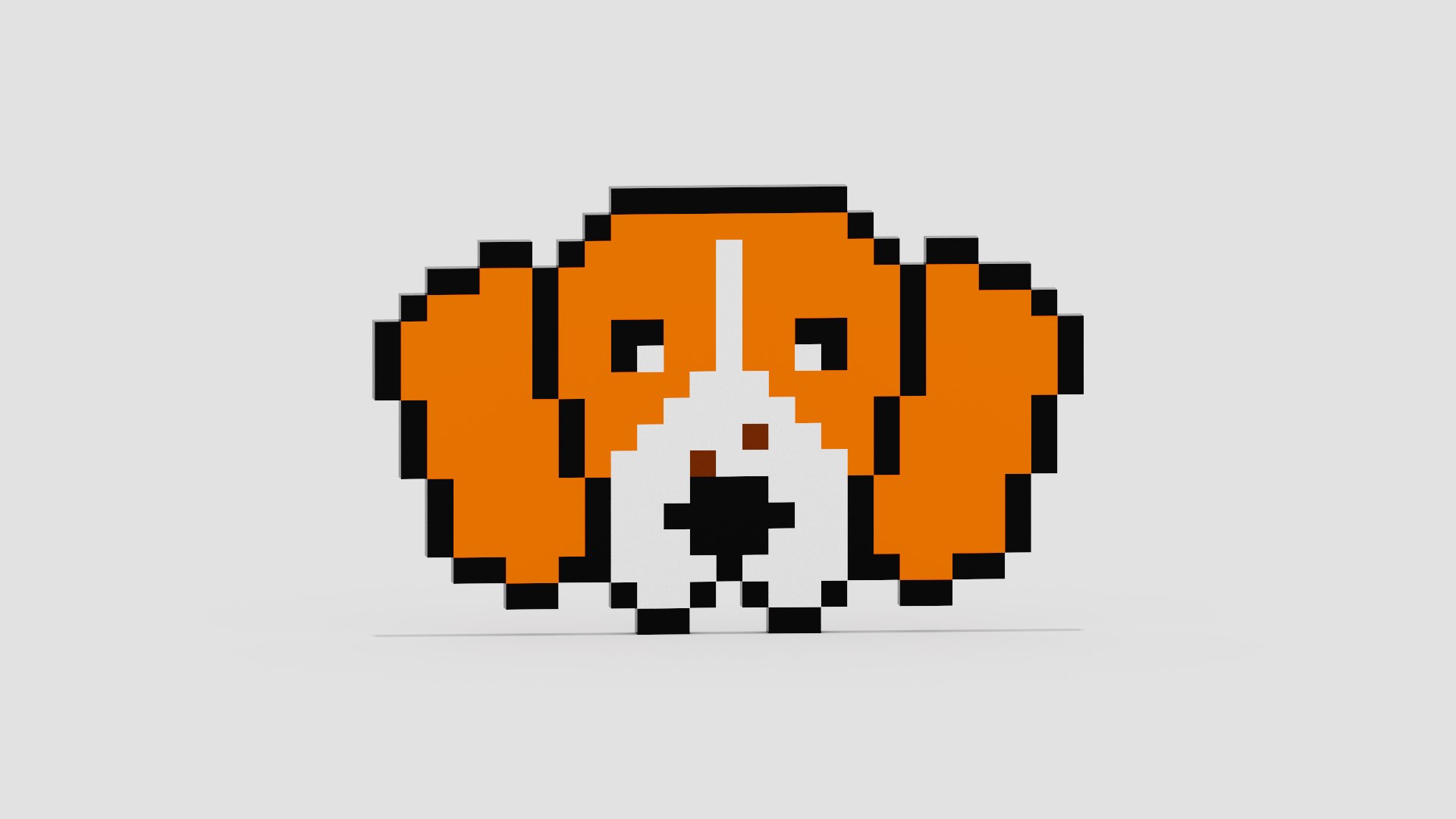 Pixel Beagle Symbol 3D - TurboSquid 1900024