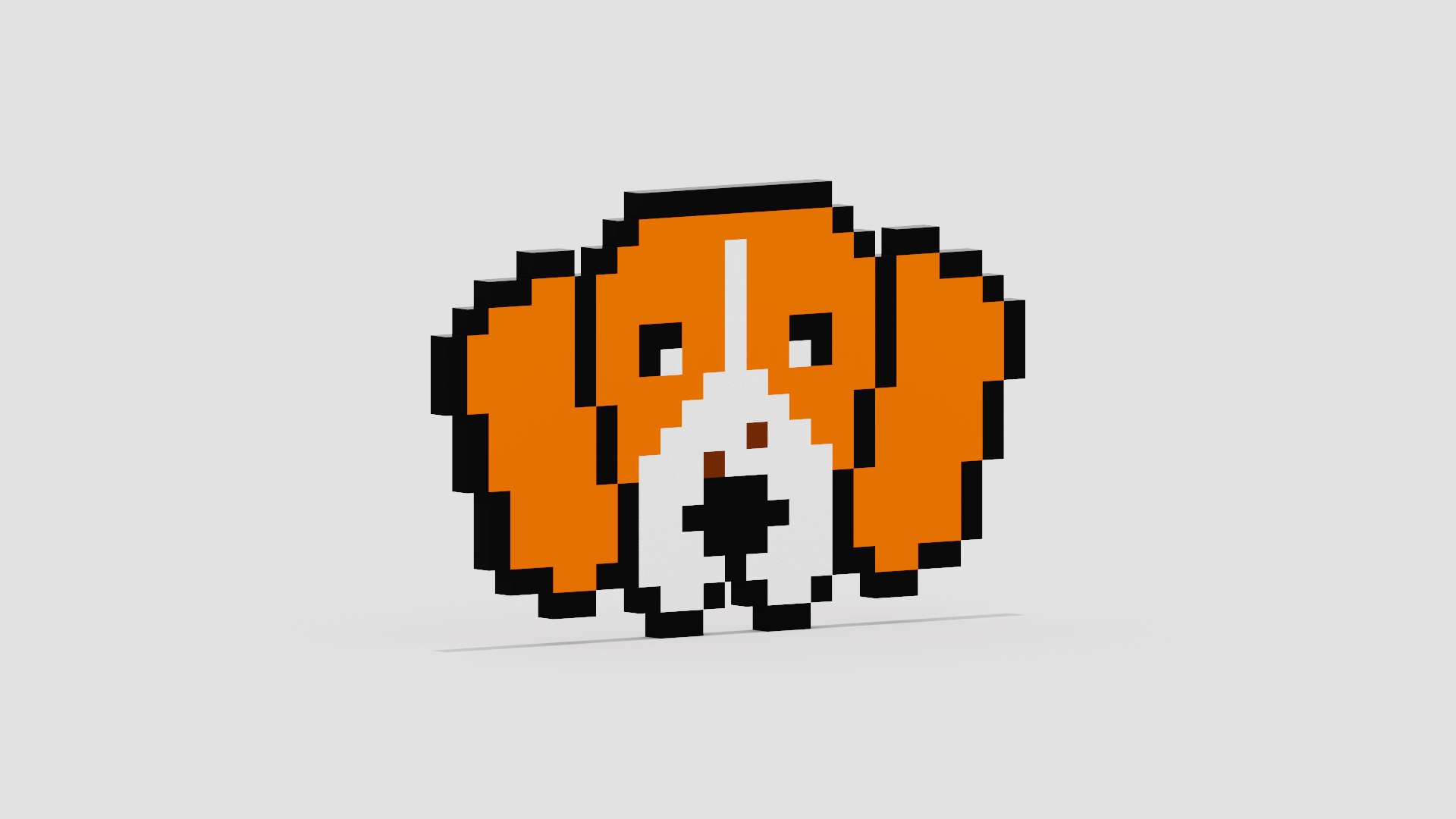 Pixel Beagle Symbol 3D - TurboSquid 1900024