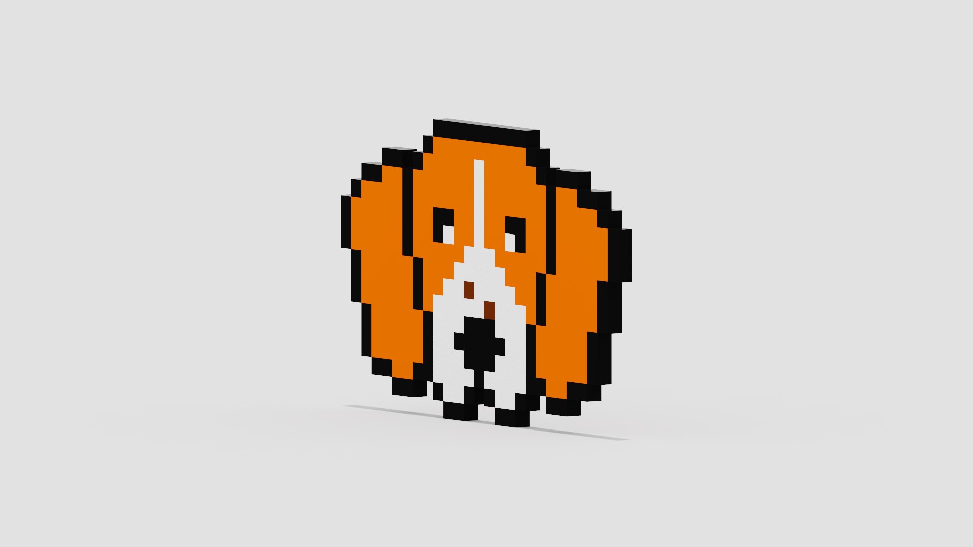 Pixel Beagle Symbol 3D - TurboSquid 1900024