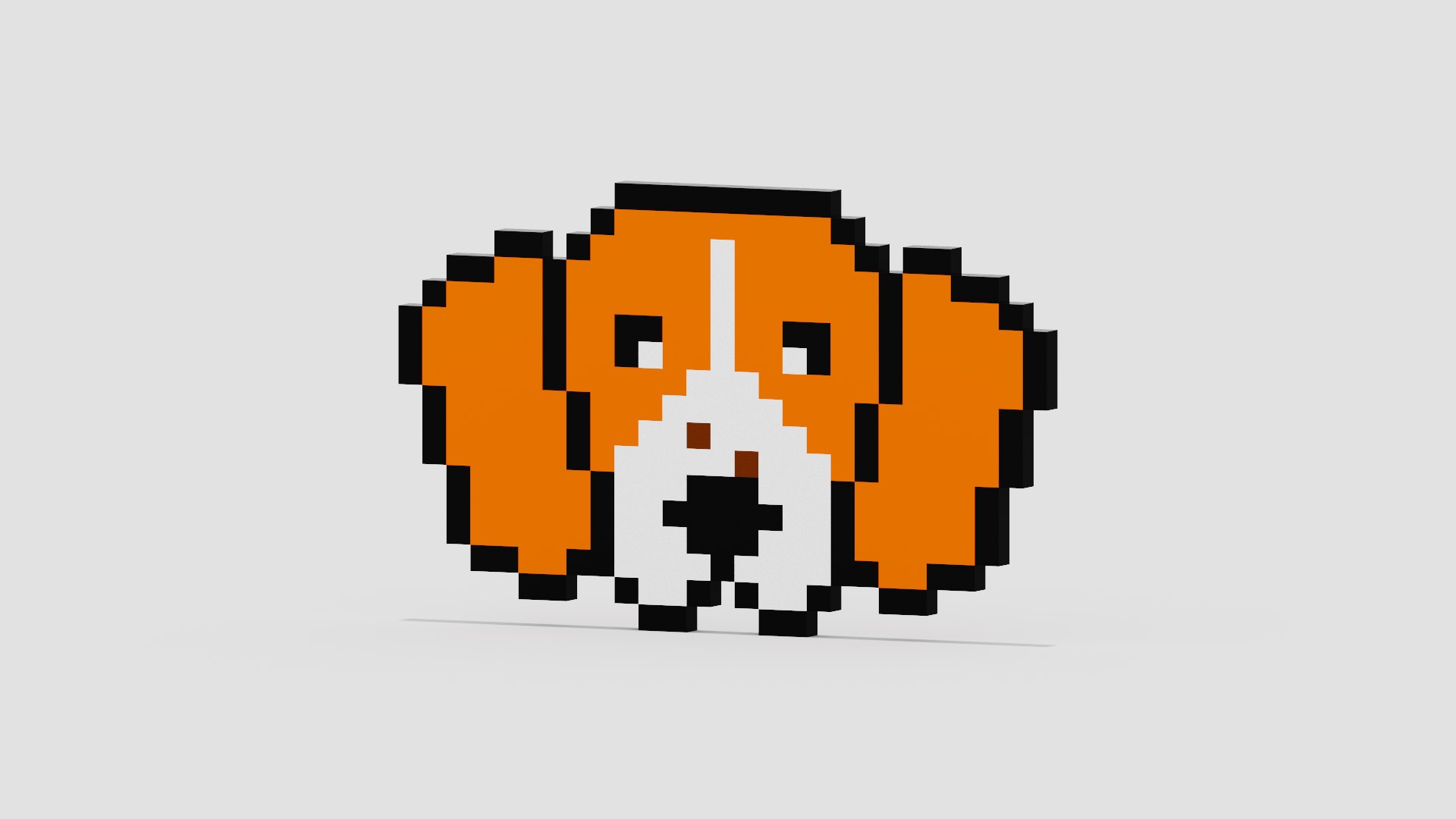 Pixel Beagle Symbol 3D - TurboSquid 1900024